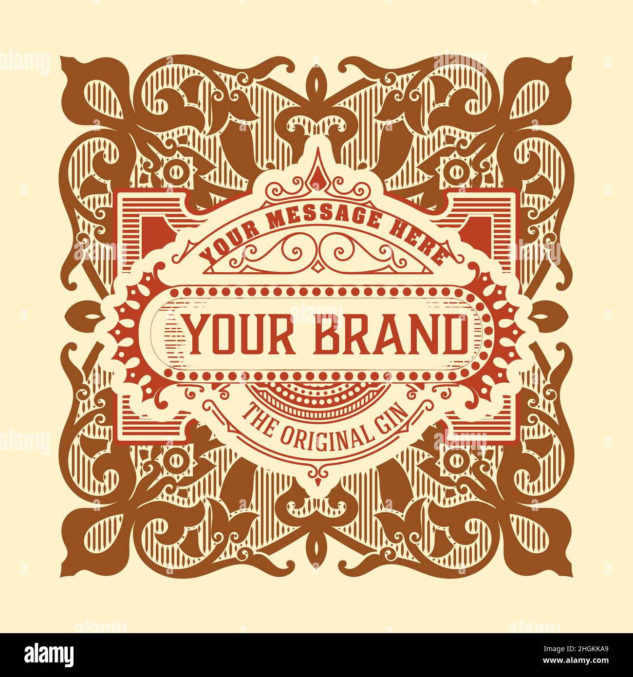 Carte Western de style vintage Image Vectorielle Stock - Alamy