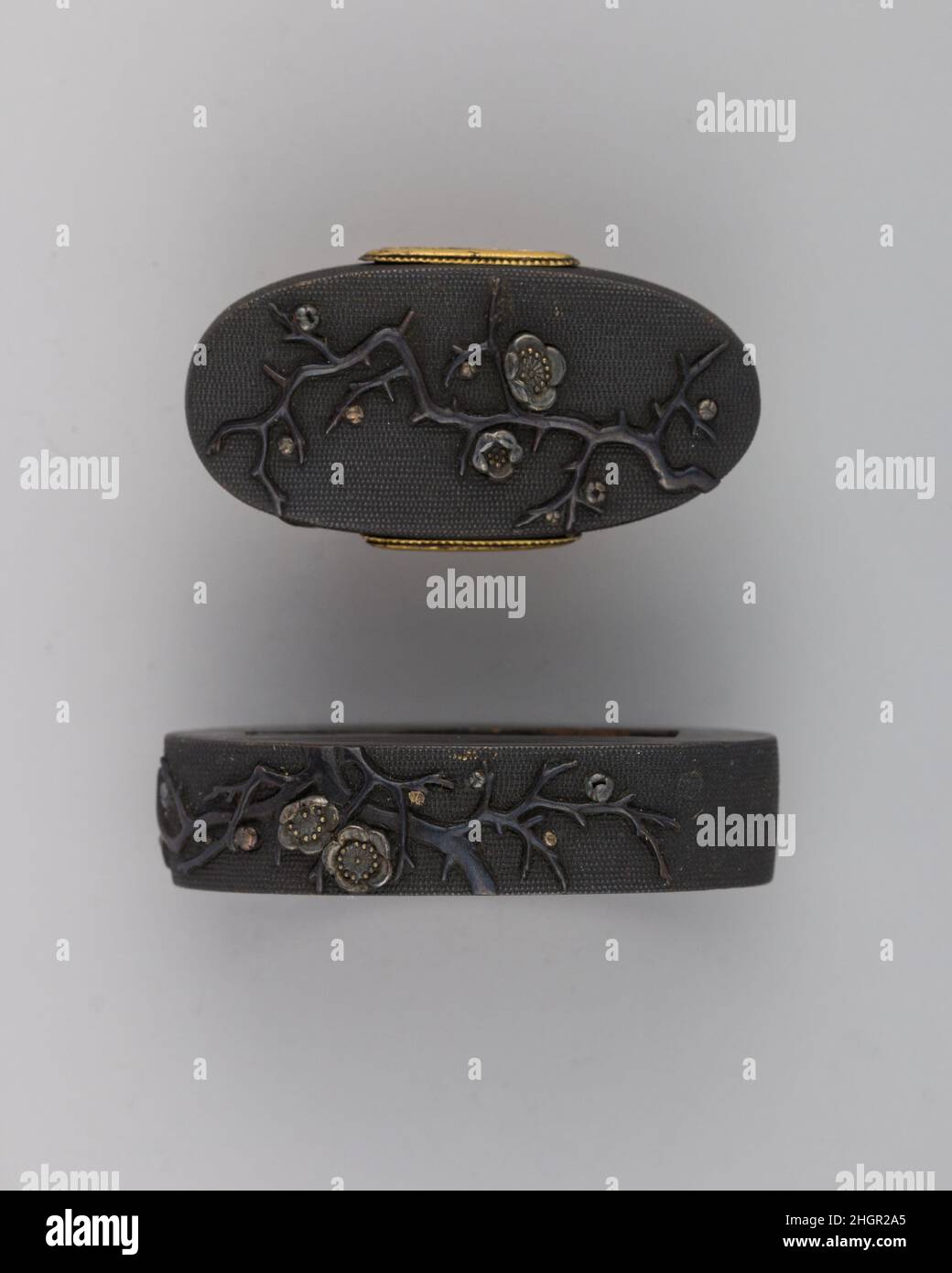 SWORD-Hilt Collar and pommel (Fuchigashira) 18th–19th Century Japanese ...