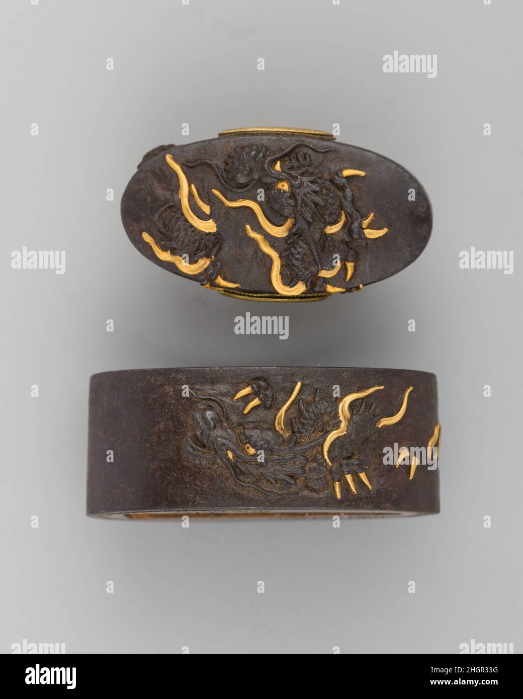 SWORD-Hilt Collar and pommel (Fuchigashira) début du 19th siècle ...