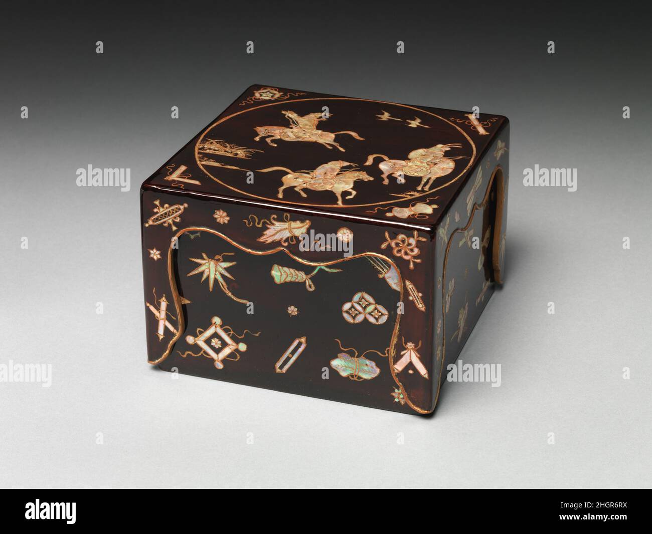 Seal Box avec Hunters à cheval 17th–18th Century Japon (Ry?ky?Îles) le ...