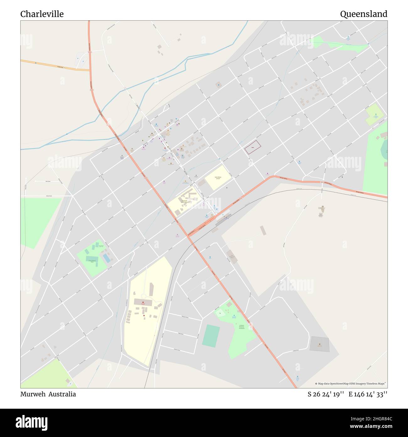 Charleville queensland australie cartes cartographie Banque de ...