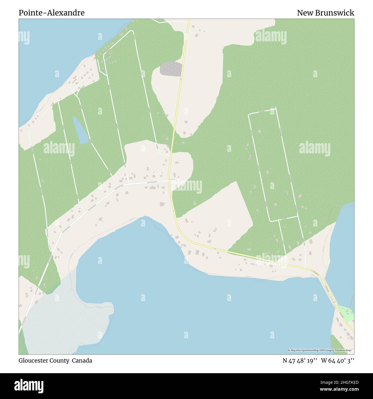 Pointe-Alexandre, comté de Gloucester, Canada, Nouveau-Brunswick, N 47 ...