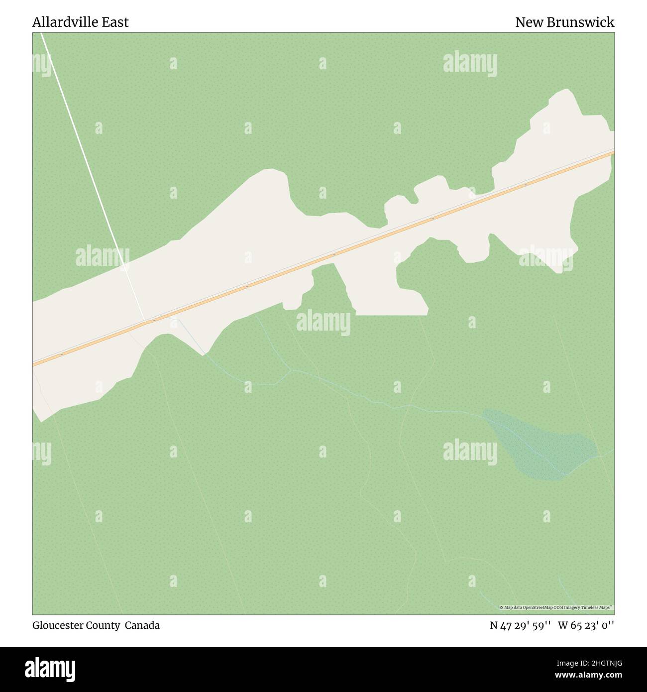 Allardville est, comté de Gloucester, Canada, Nouveau-Brunswick, N 47 ...
