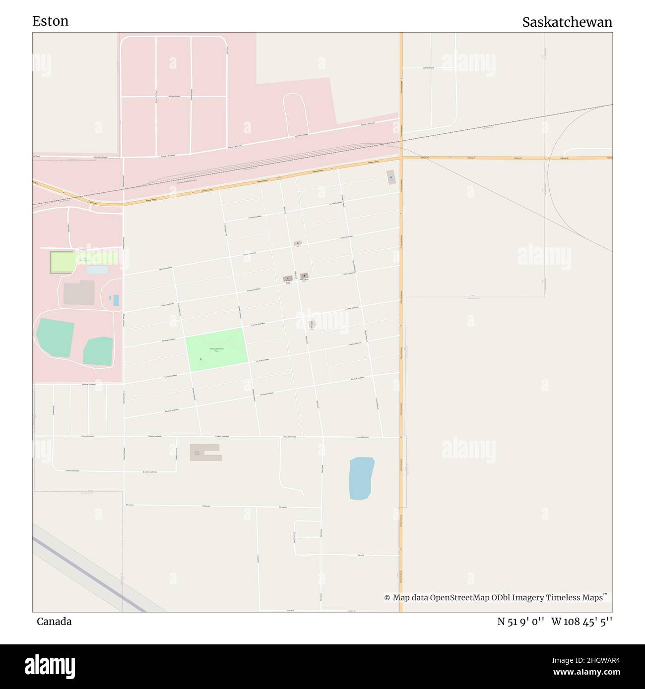 Carte de eston saskatchewan Banque de photographies et d’images à haute ...