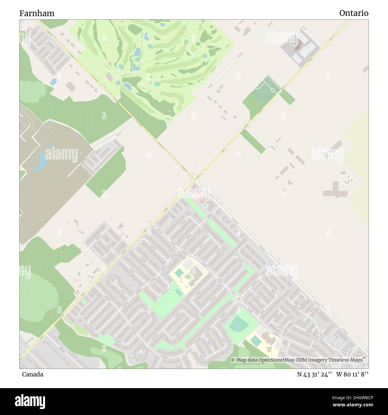 Carte de farnham Banque d'images détourées - Alamy