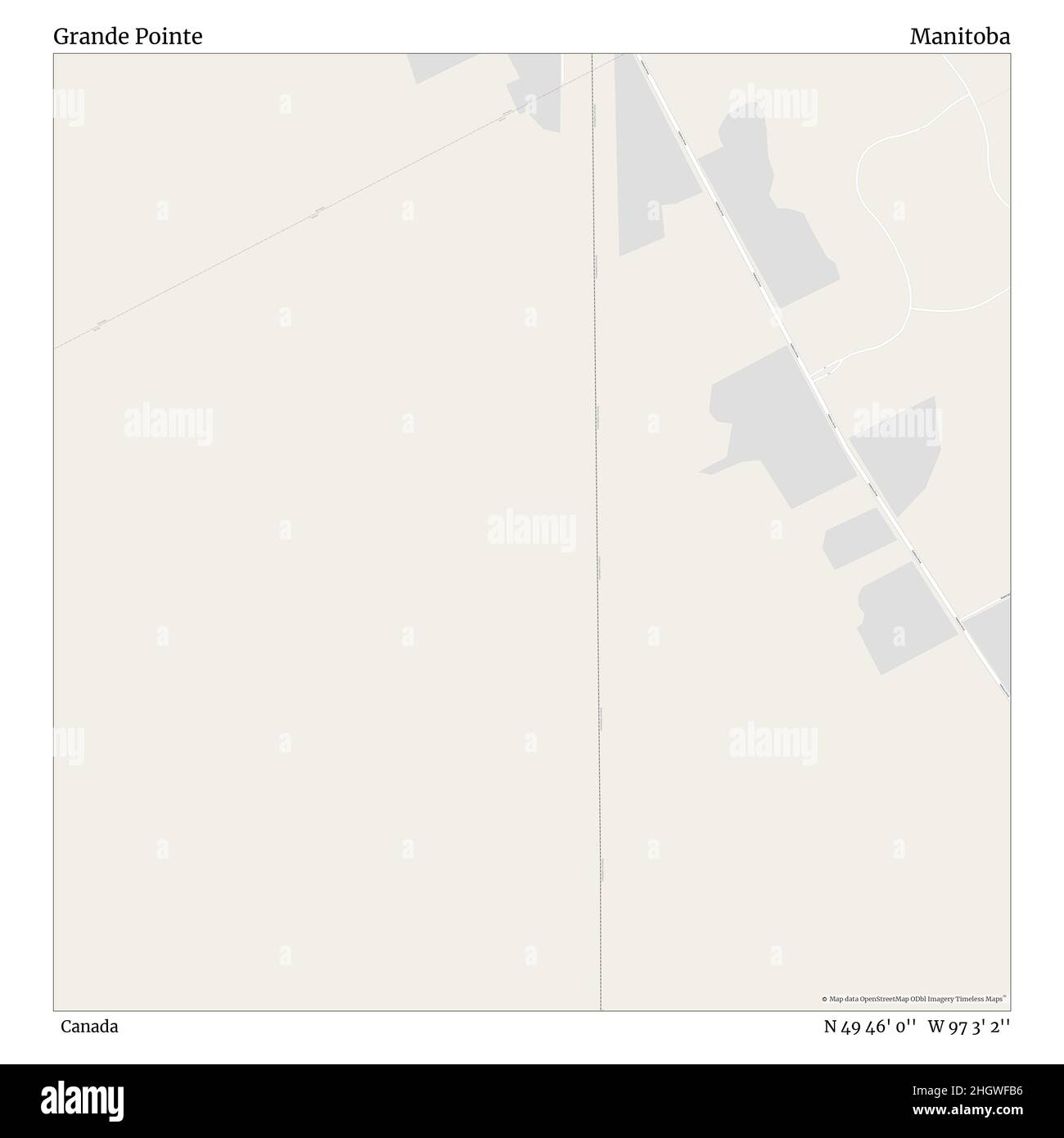 Grande Pointe, Canada, Manitoba, N 49 46' 0'', W 97 3' 2'', carte ...