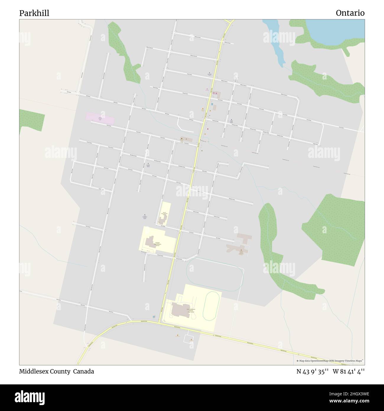 Carte de l'ontario parkhill Banque de photographies et d’images à haute ...