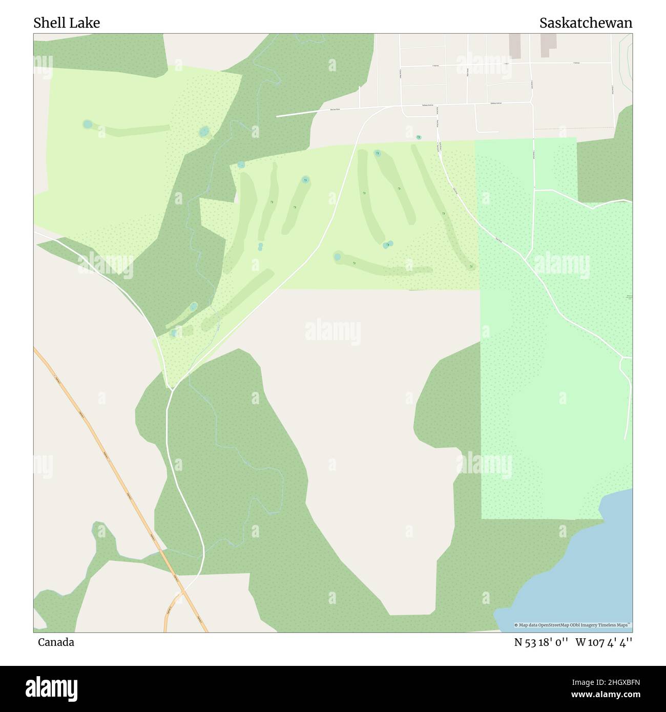 Carte du lac shell Banque d'images détourées - Alamy