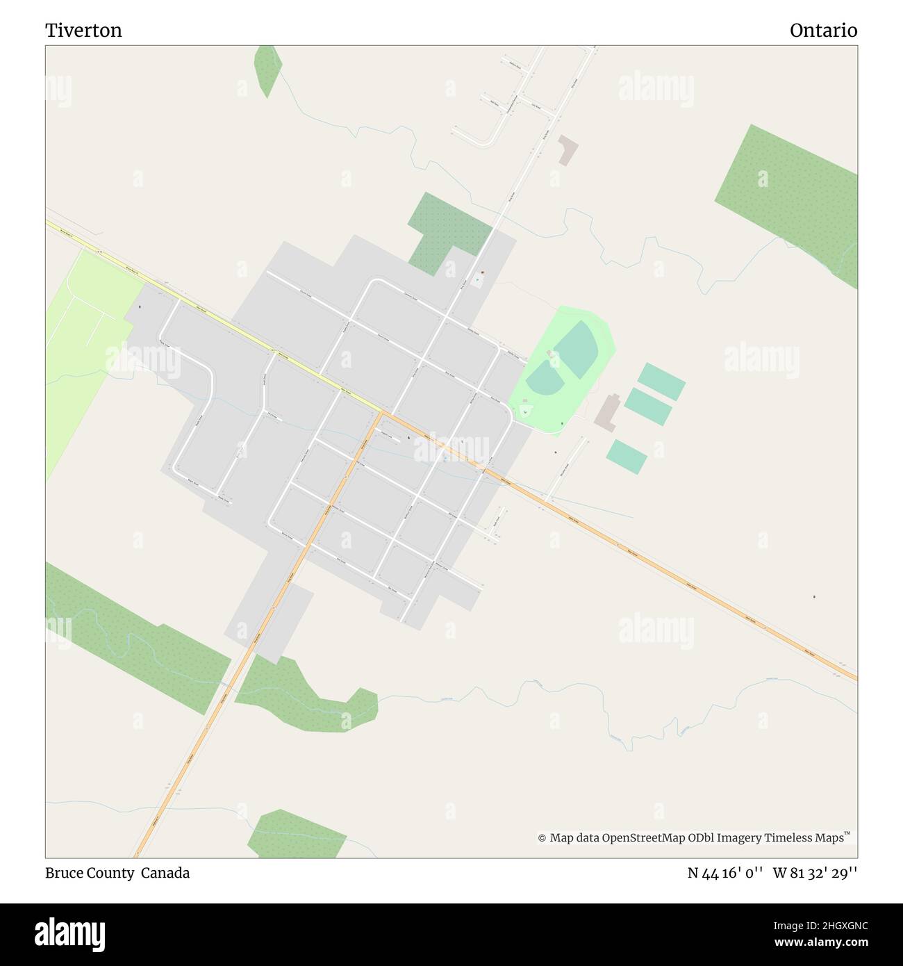 Carte de tiverton de satellite Banque de photographies et d’images à ...
