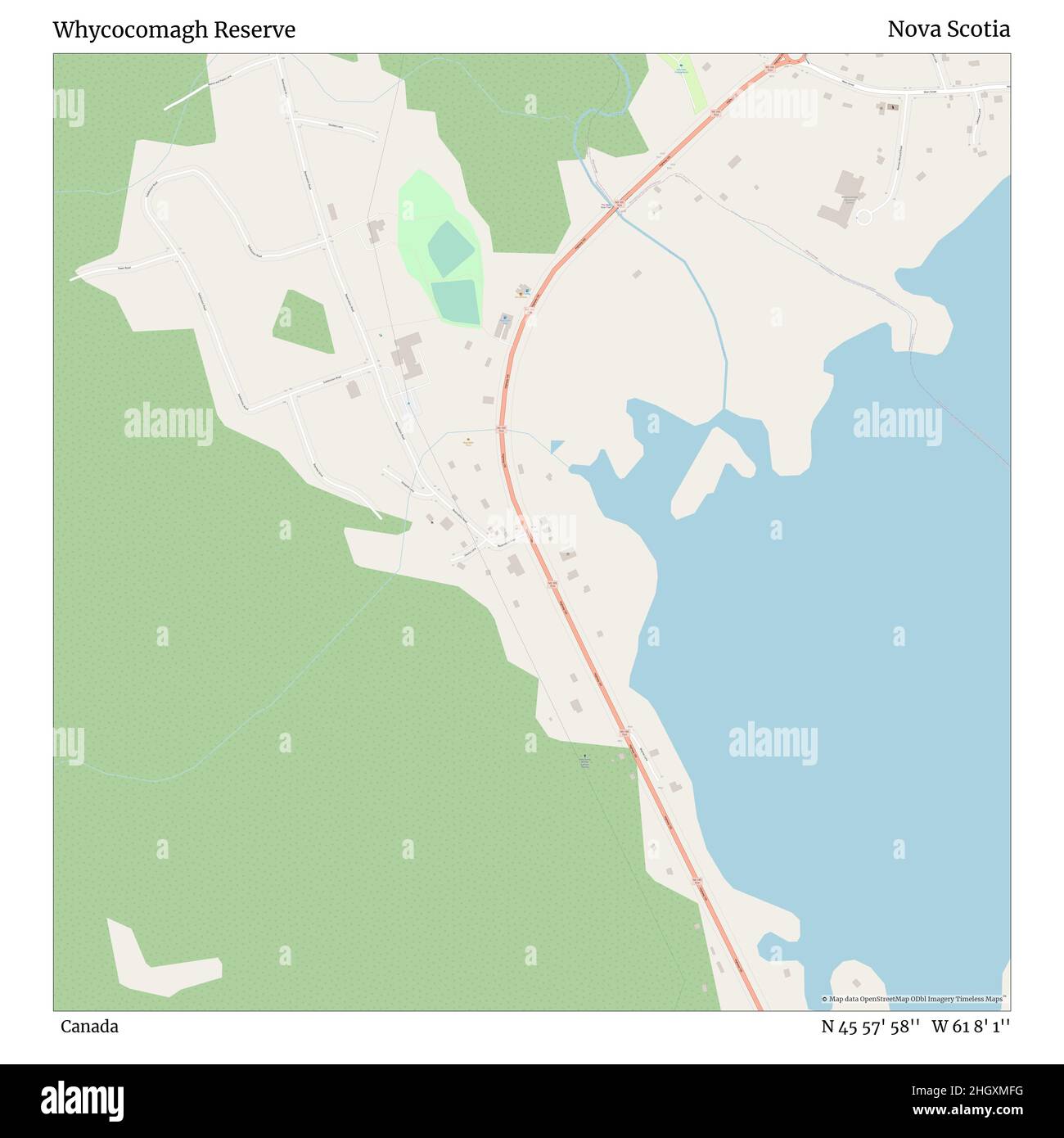 Réserve Whycocomagh, Canada, Nouvelle-Écosse, N 45 57' 58'', W 61 8' 1 ...