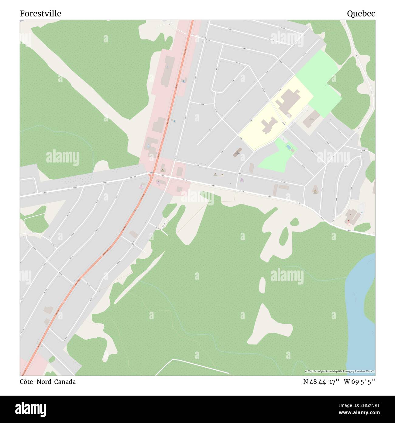 Carte de forestville québec Banque de photographies et d’images à haute ...