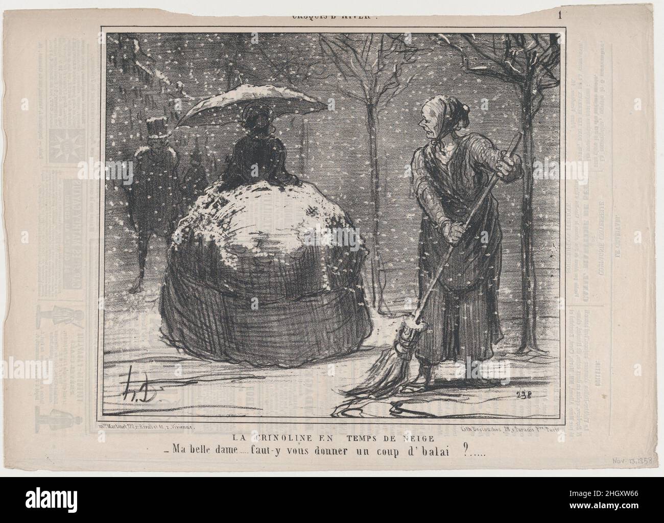 La crinoline en temps de neige, de Croquis d'hiver, publié dans le ...