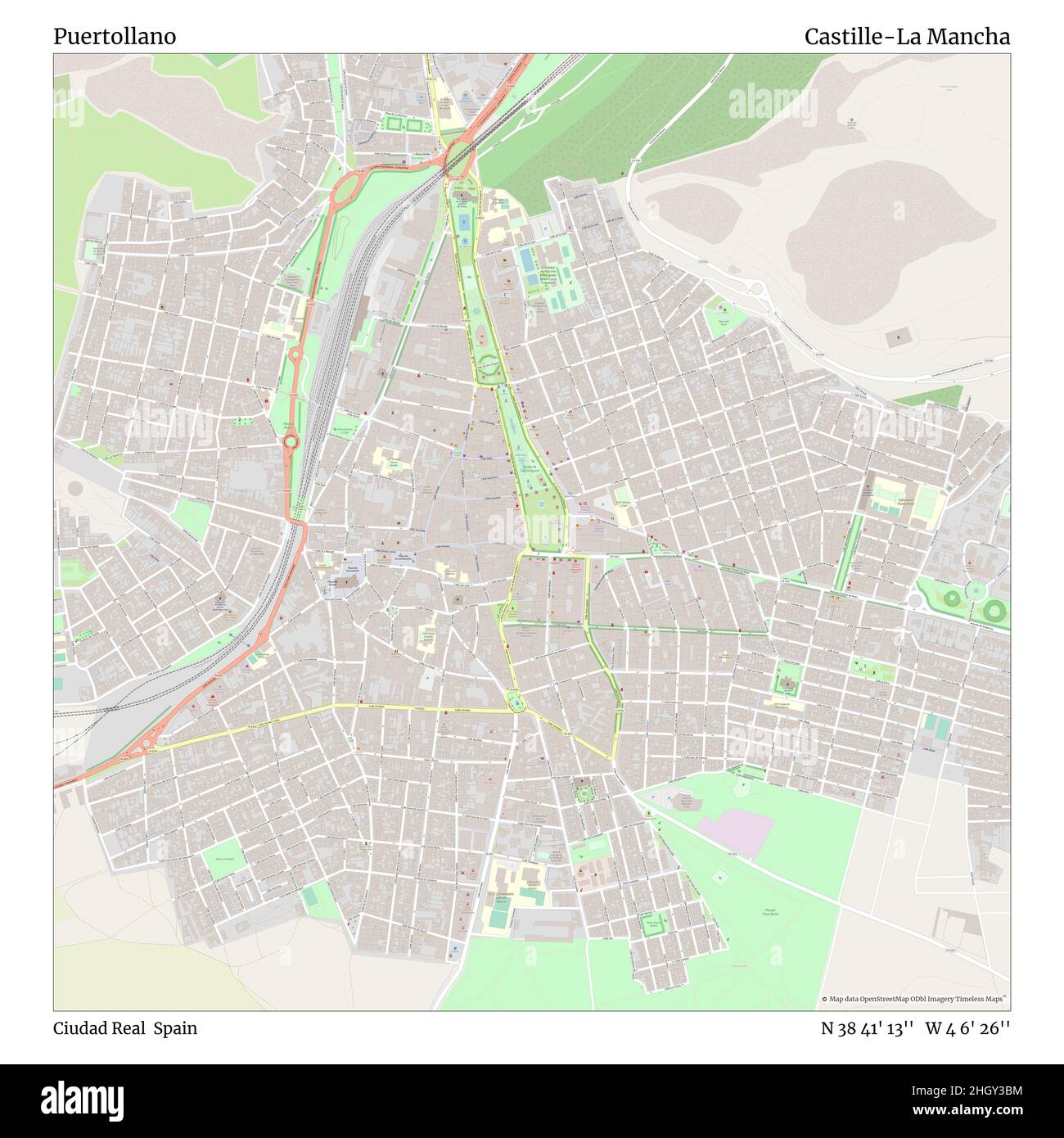 Carte de puertollano Banque d'images détourées - Alamy