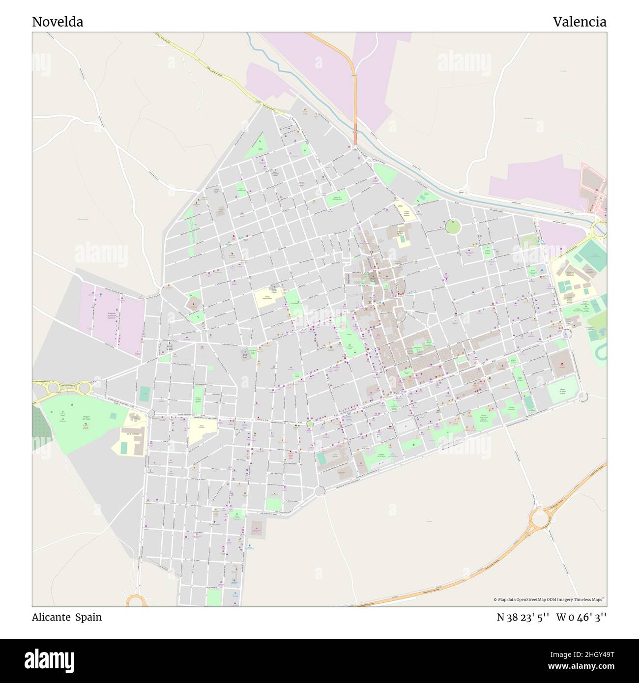 Carte de novelda espagne Banque de photographies et d’images à haute ...