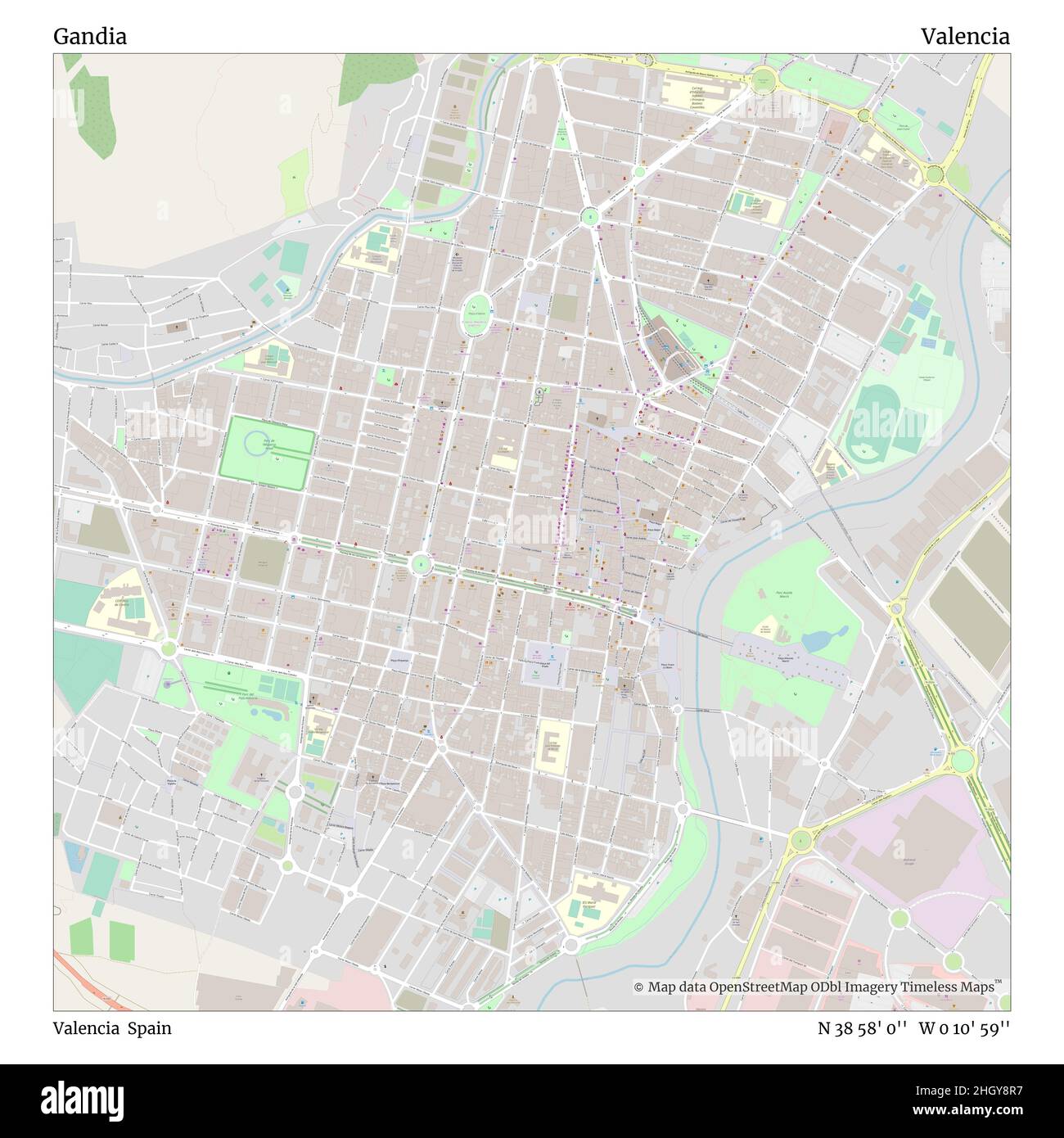 Carte de gandia espagne Banque de photographies et d’images à haute ...