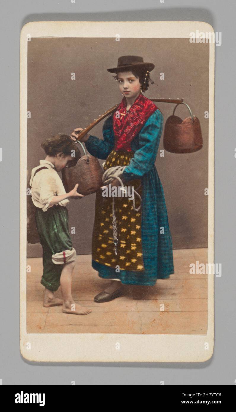 [Portrait de studio: Femme portant un Yoke avec un jeune garçon, Venise ...