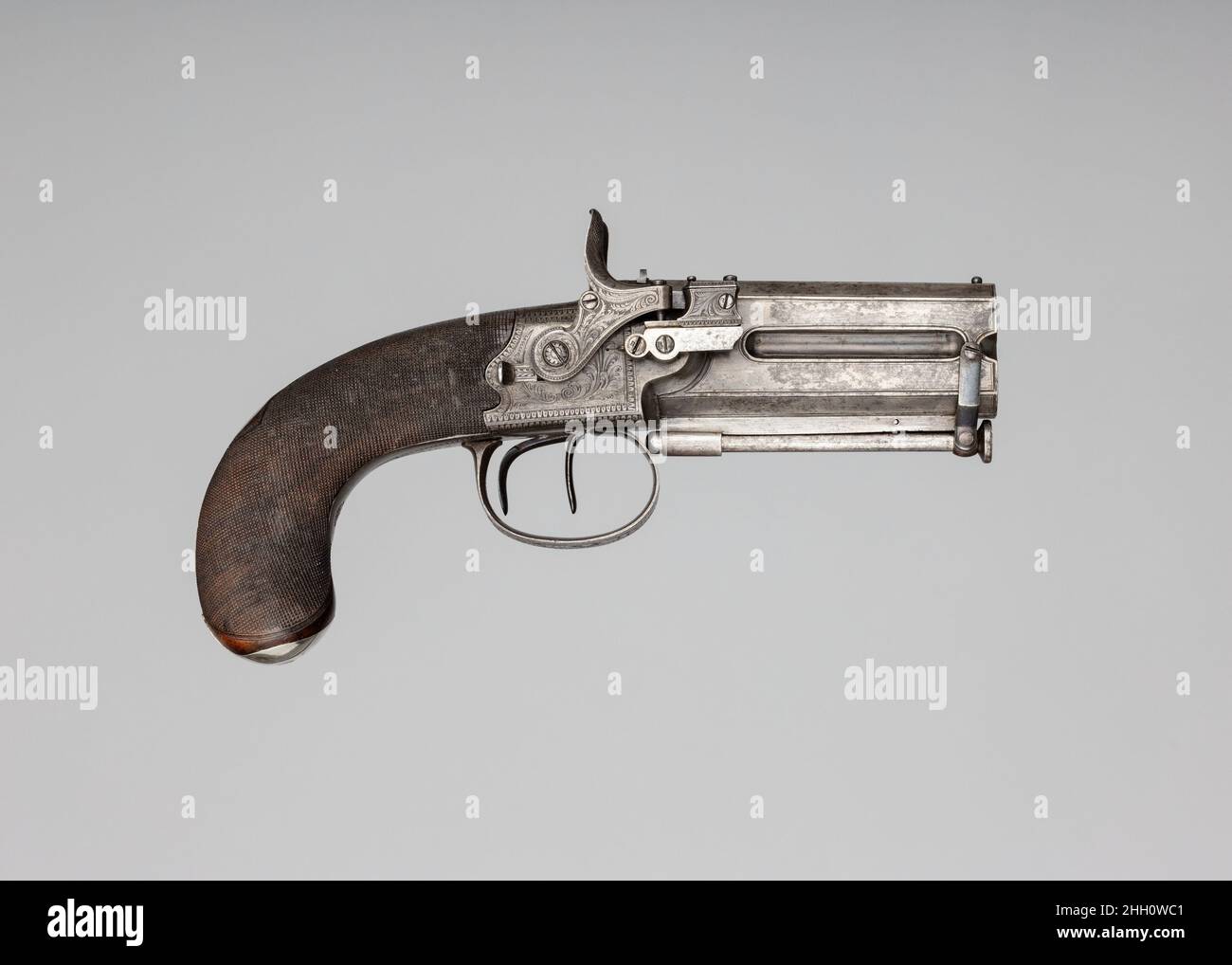 Pistolet de surcoulissement verni second modèle Forsyth avec étui et ...