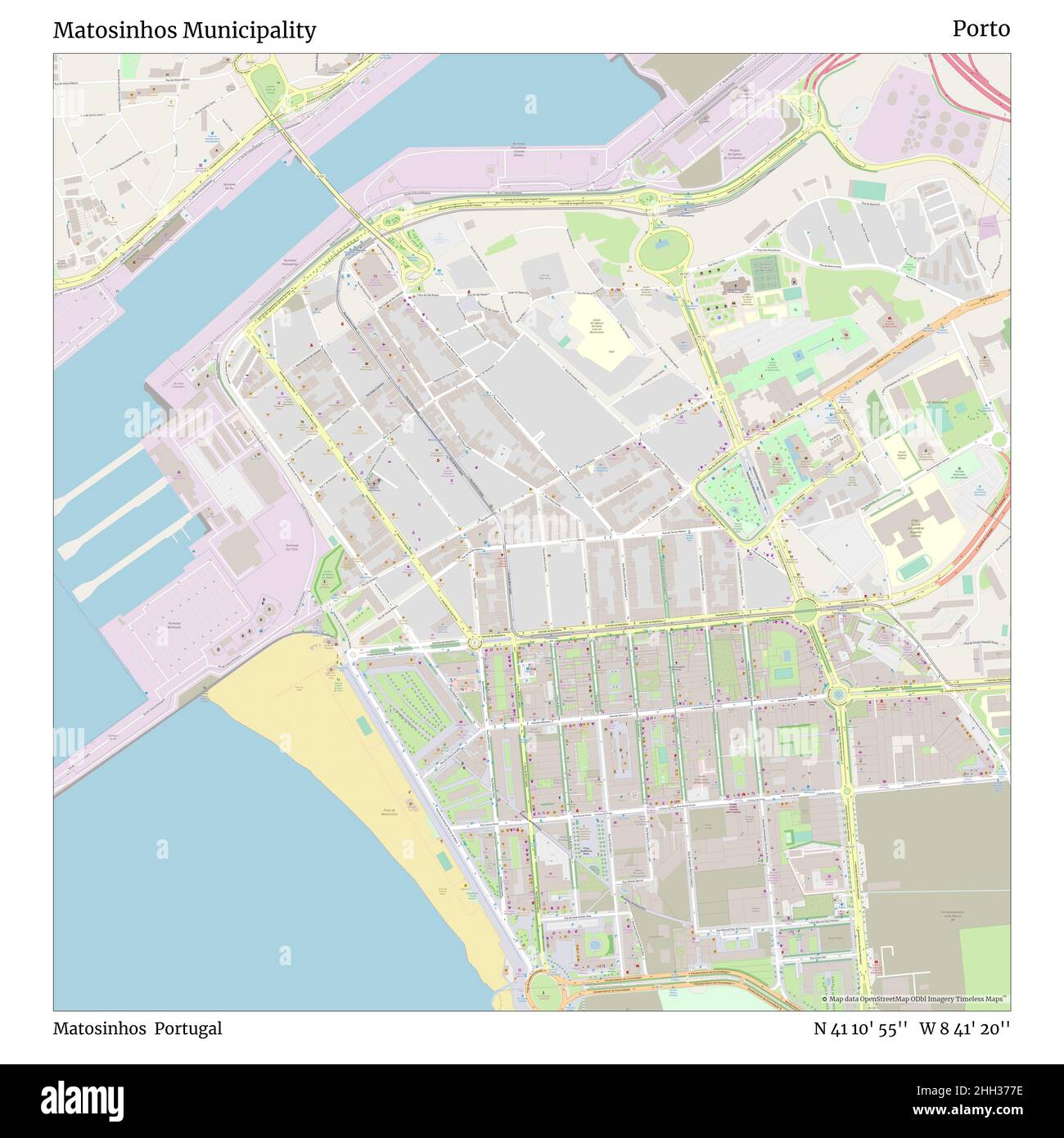 Carte de matosinhos Banque d'images détourées - Alamy