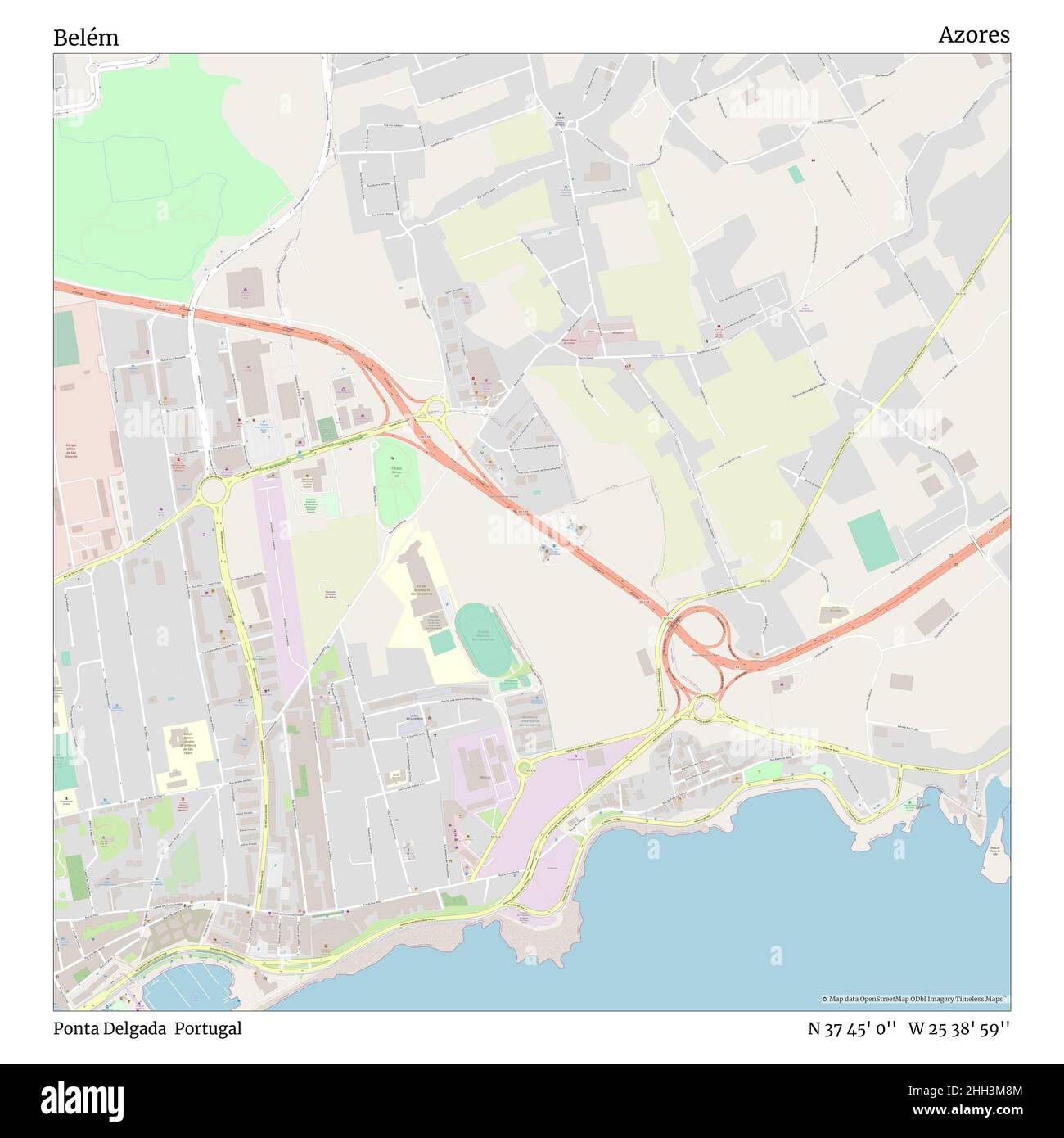 Map of ponta delgada Banque de photographies et d’images à haute ...