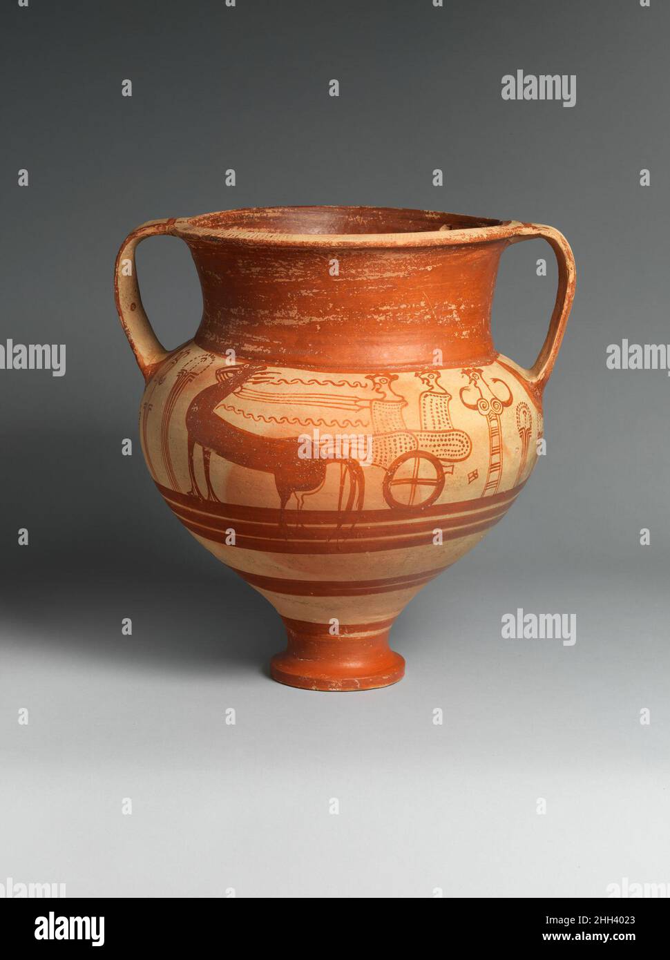 Terre cuite char krater ca.1300–1230 C.-B. Helladic, Mycenaéan le char ...