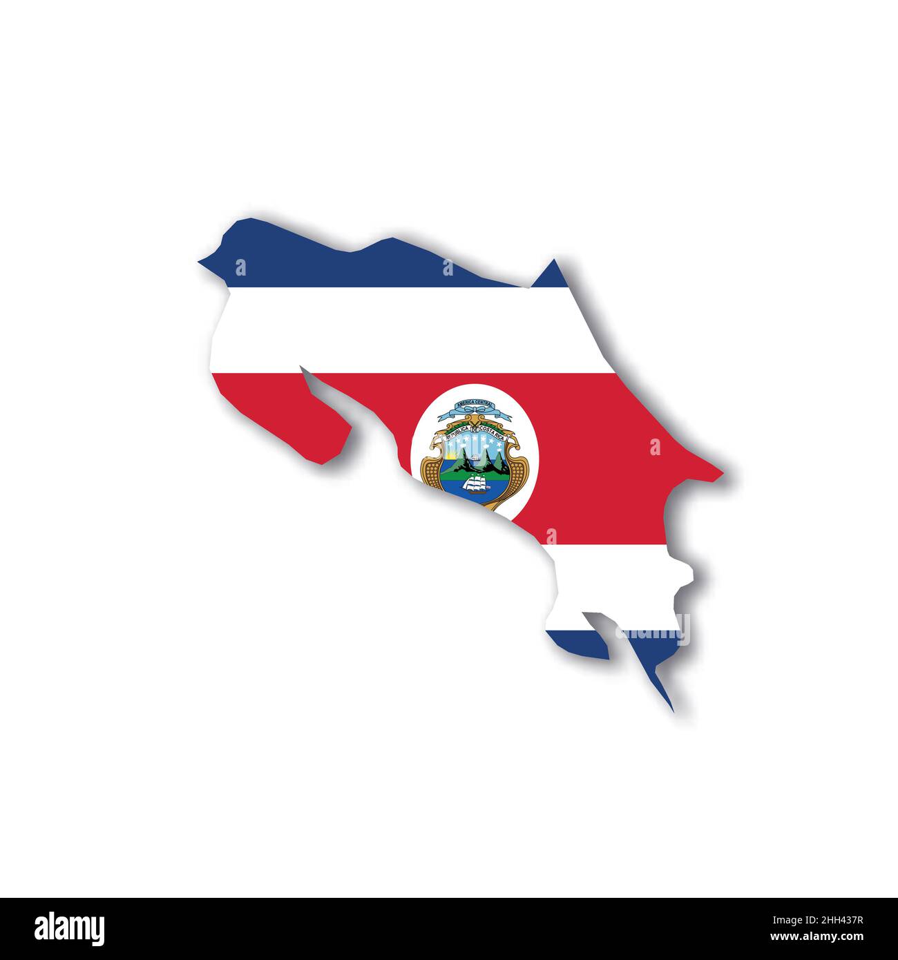 Mapa de costa rica en el mapa Banque de photographies et d’images à ...