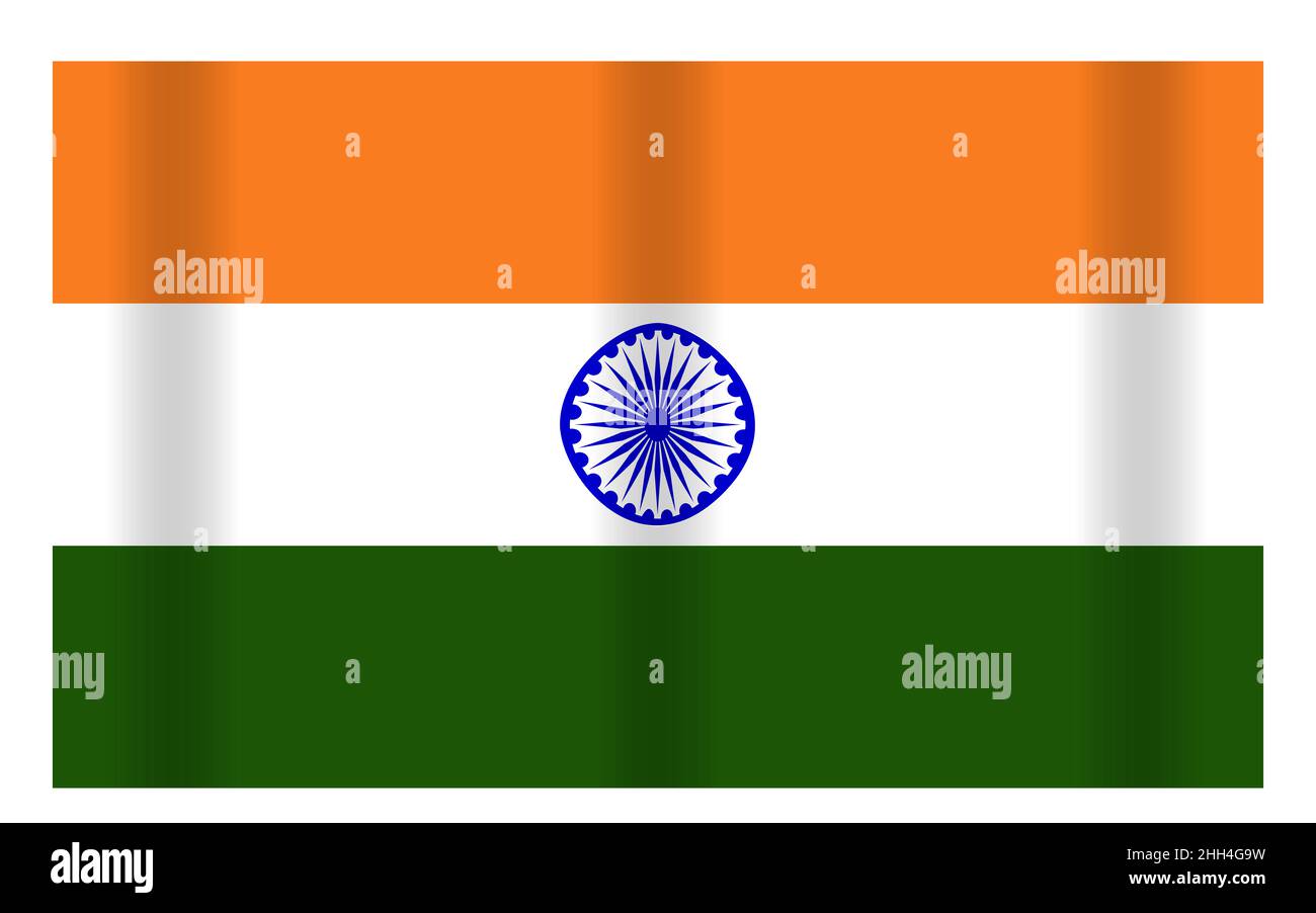 Indian flag map illustration Banque de photographies et d’images à ...