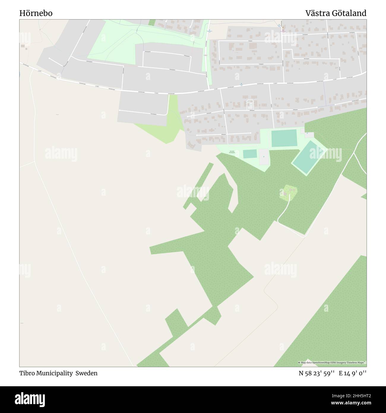 Hörnebo, Municipalité de Tibro, Suède, Västra Götaland, N 58 23' 59 ...