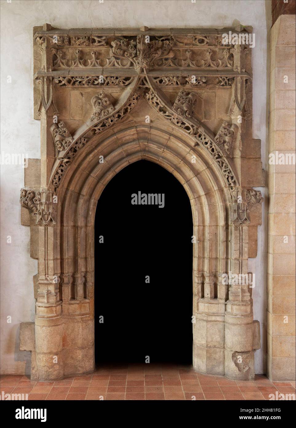 Porte gothique ca.1520–30 Français les courbes inversées et les ...