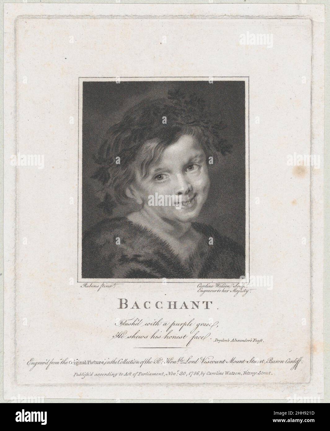 Bacchus By Peter Paul Rubens Banque d'image et photos - Alamy
