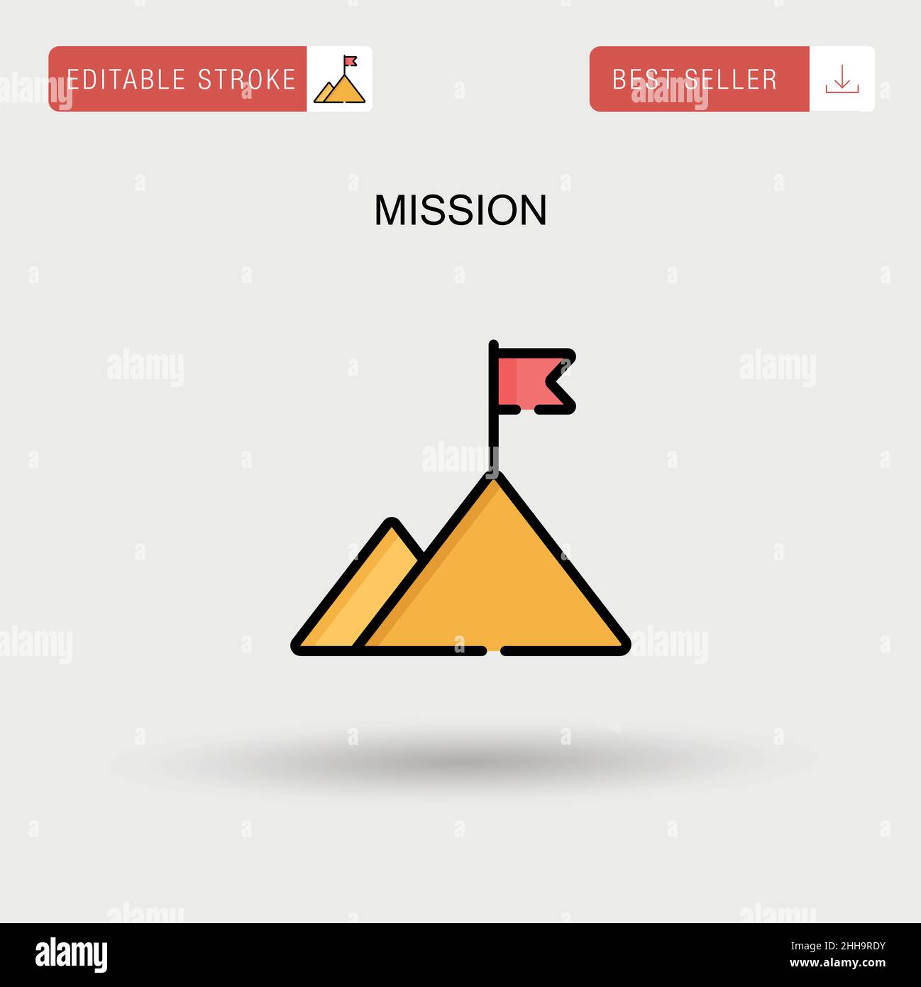 Mission icon Banque d'images vectorielles - Alamy