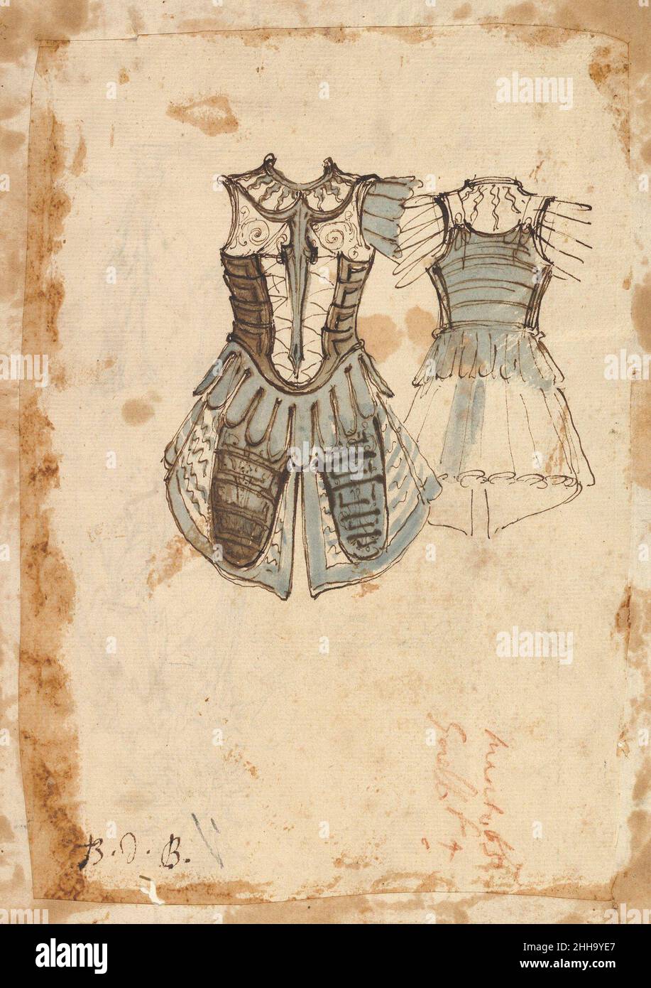 Design pour un costume de soldat avec un Cuirass (avant et arrière) ca ...