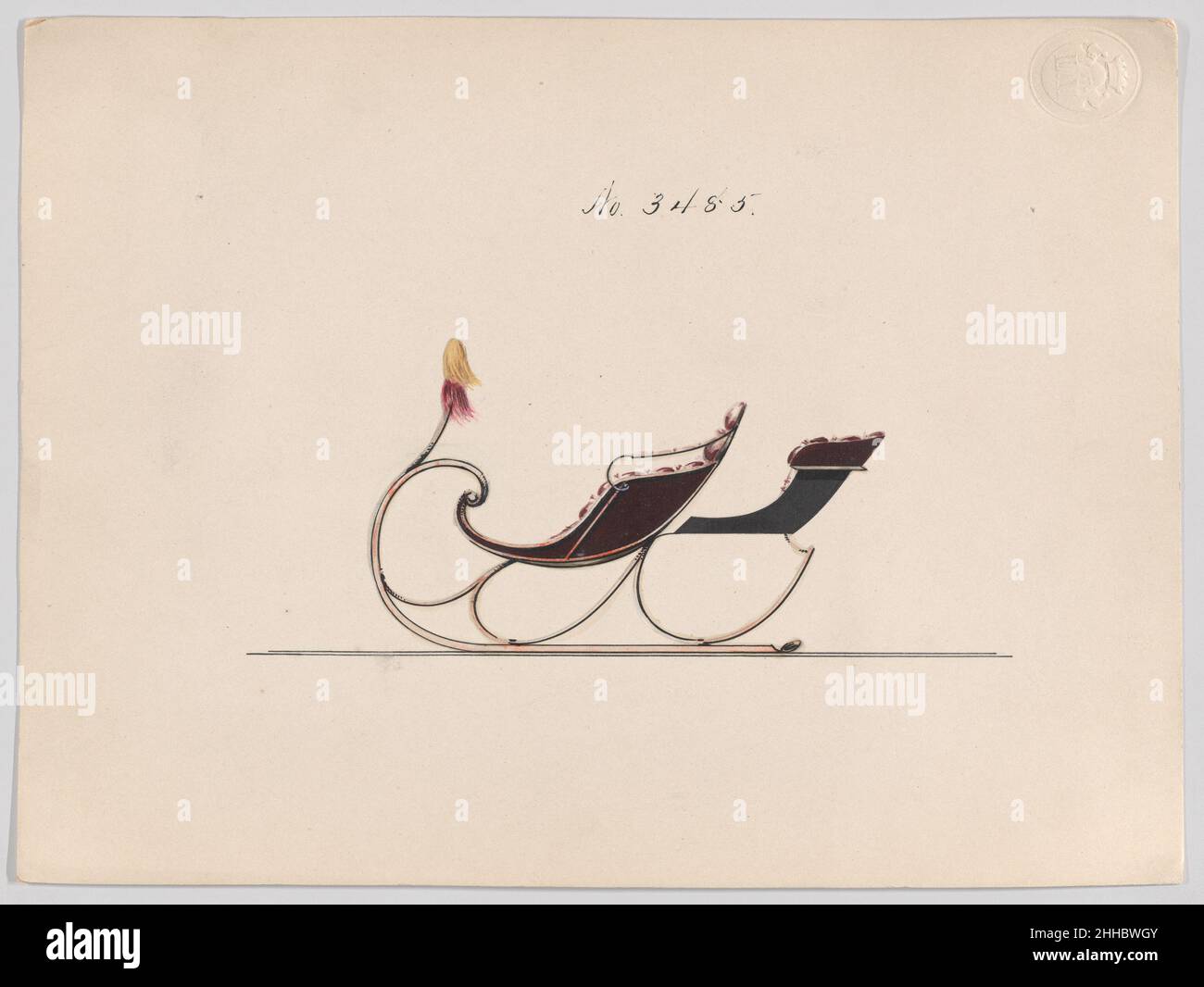 Design pour Rumble Sleigh, no3485 1889 Brewster & Co. American Brewster ...