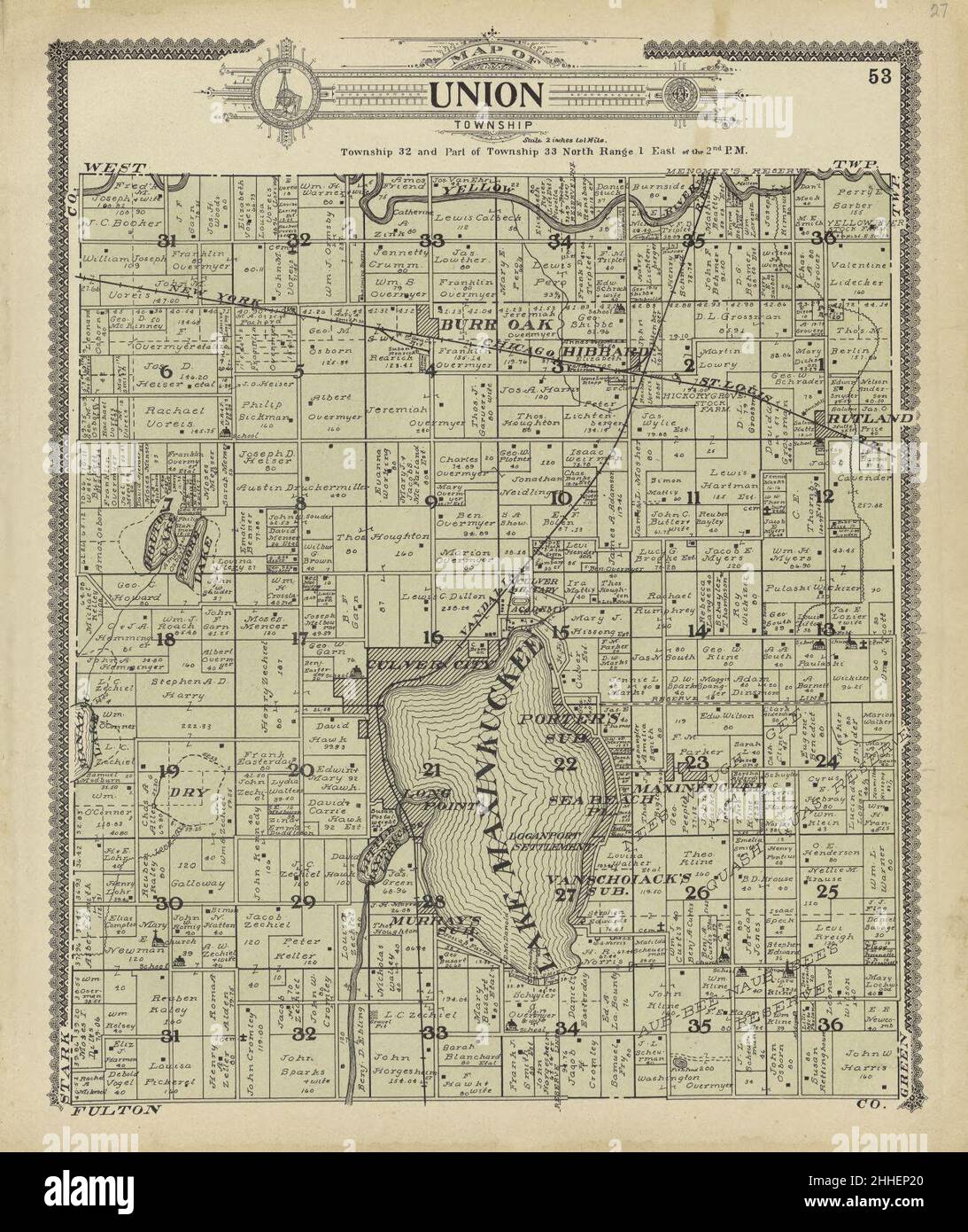 Atlas standard du comté de Marshall, Indiana - comprenant un livre de ...