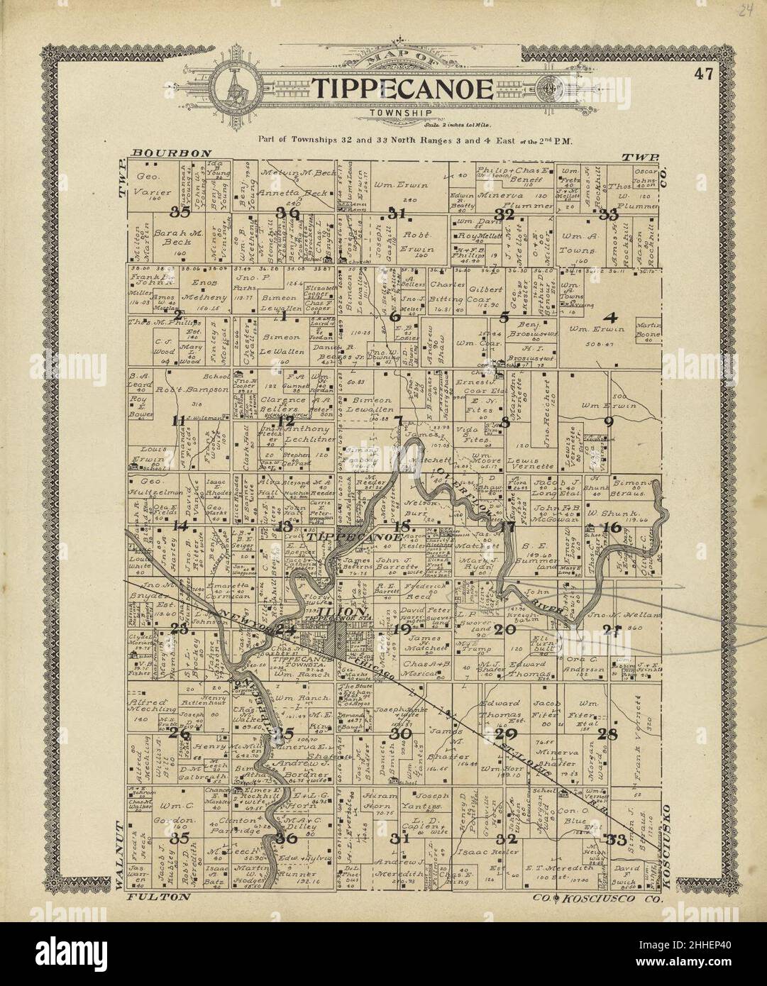 Atlas standard du comté de Marshall, Indiana - comprenant un livre de ...