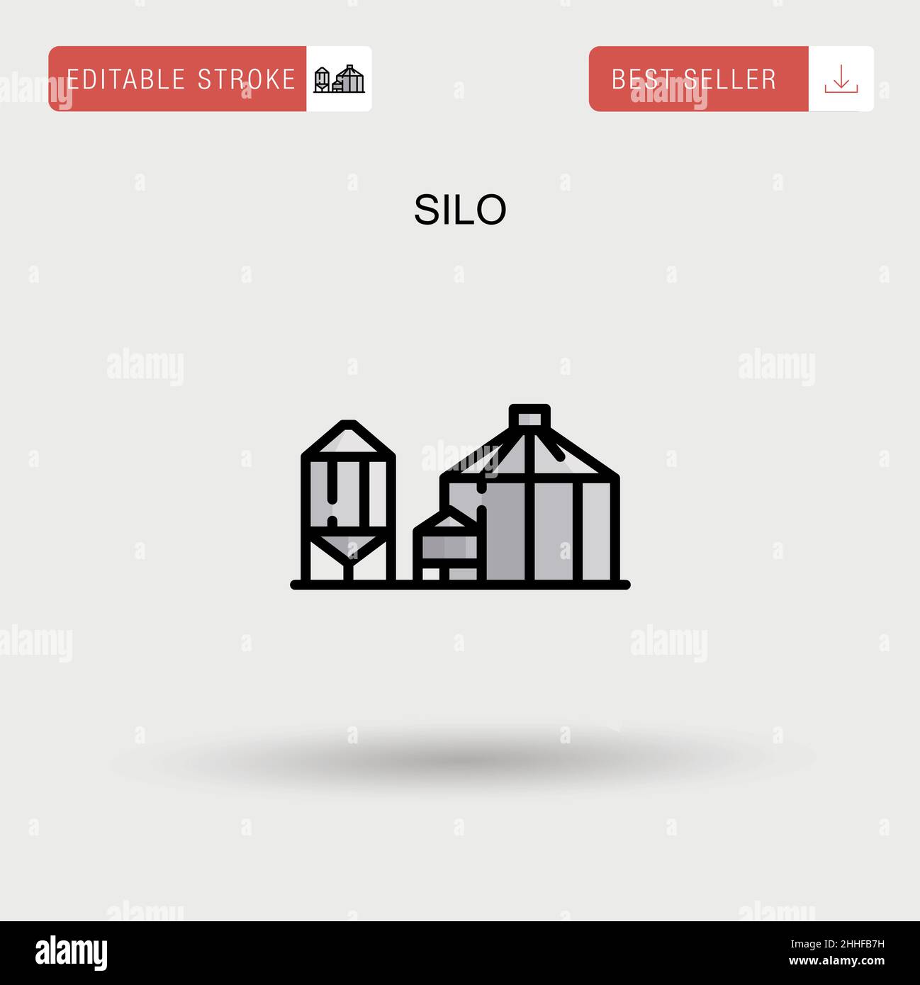 Silo silos stockage agriculture Banque d'images vectorielles - Alamy