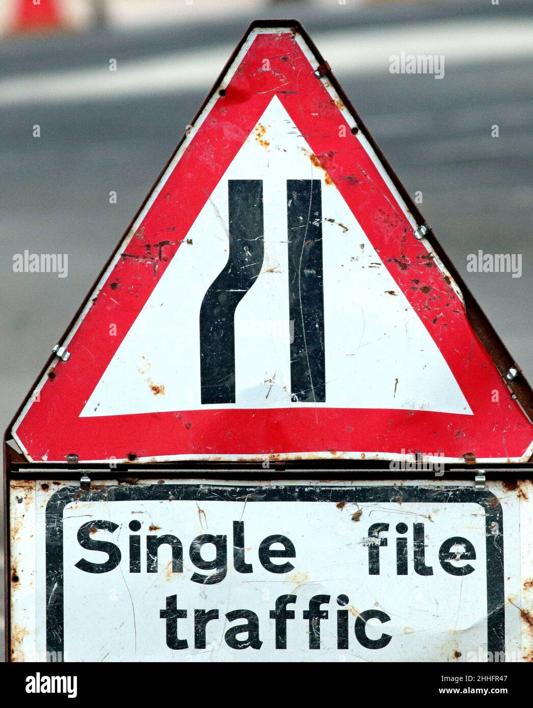 Panneau de signalisation de fichier unique Banque de photographies et d ...