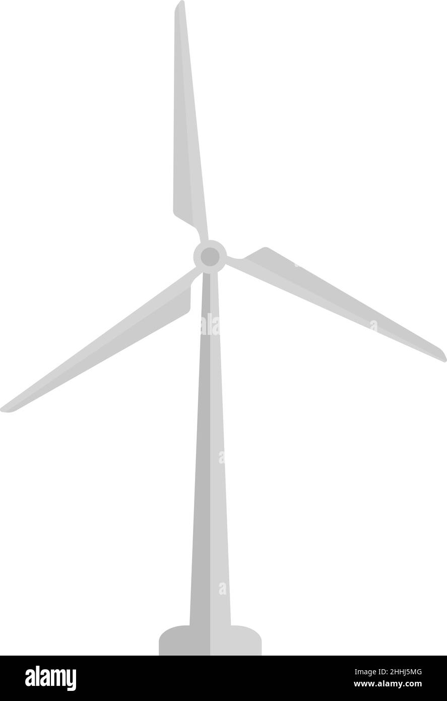 éolienne, symbole de la centrale éolienne isolée sur fond blanc ...