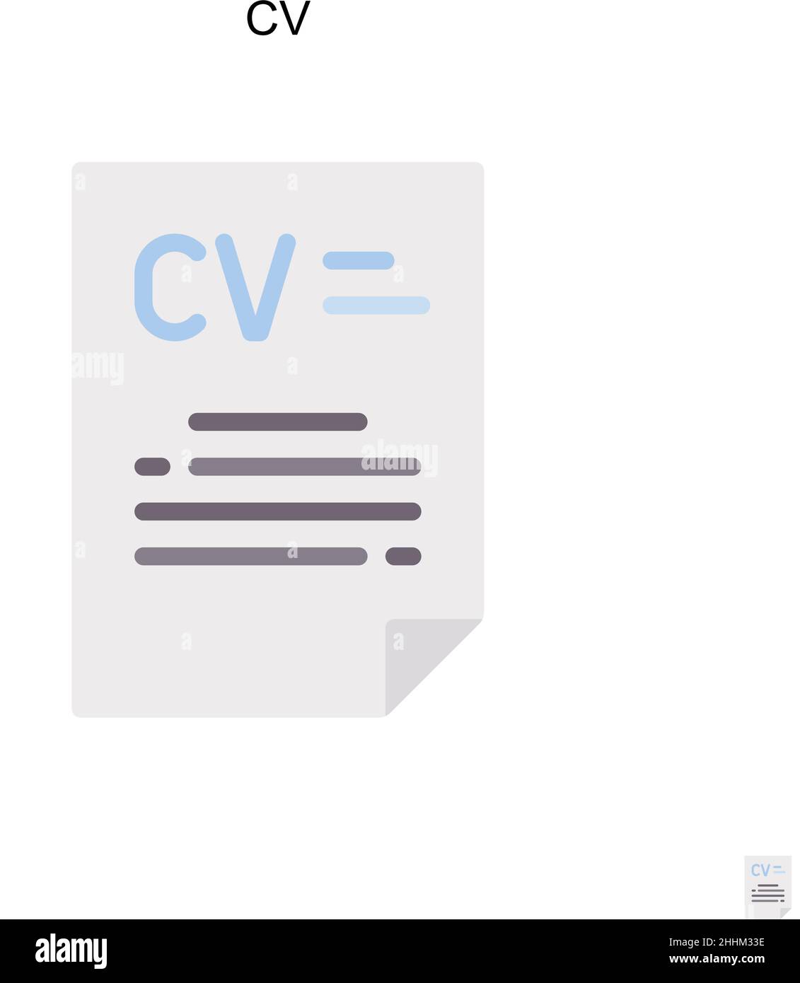 Resume black white icon cv Banque de photographies et d’images à haute ...