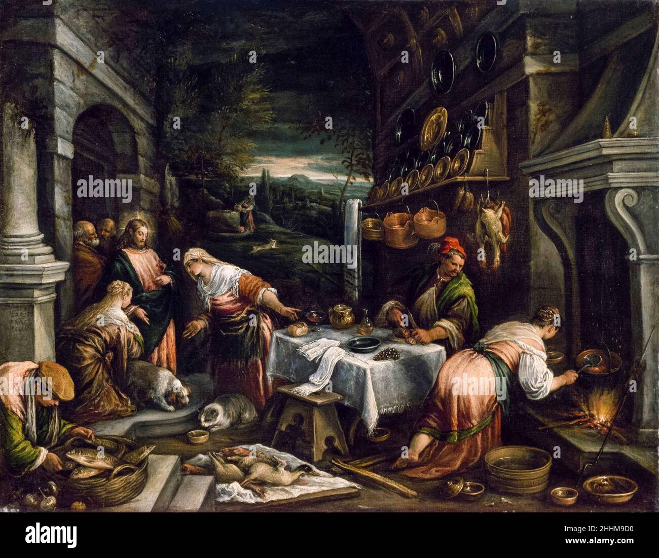 Christ dans la maison de marie marthe et lazare Banque de photographies ...