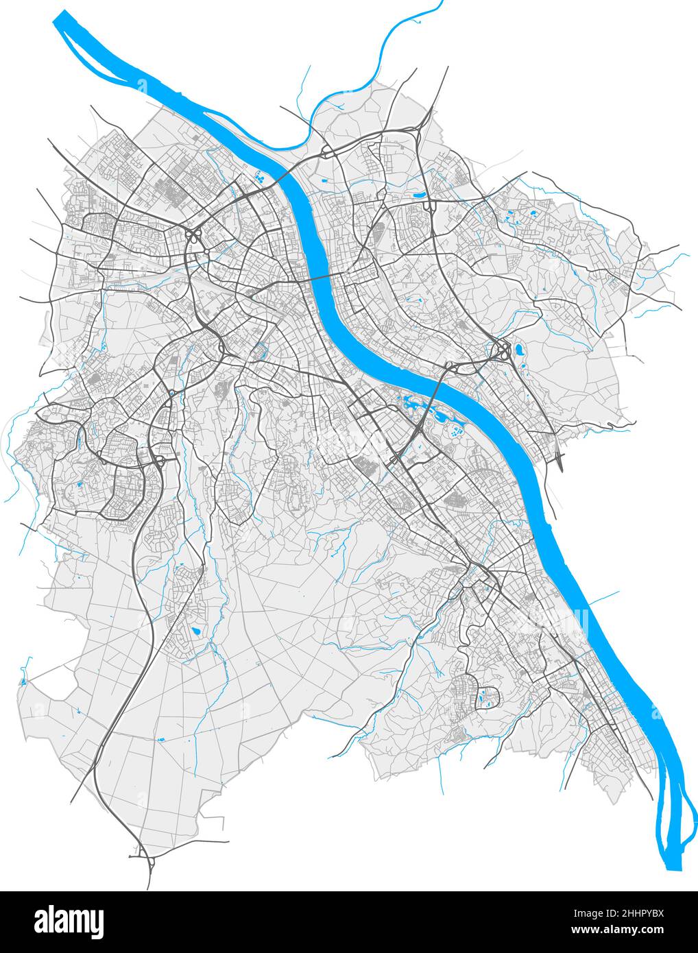 Bonn germany city map Banque d'images vectorielles - Alamy