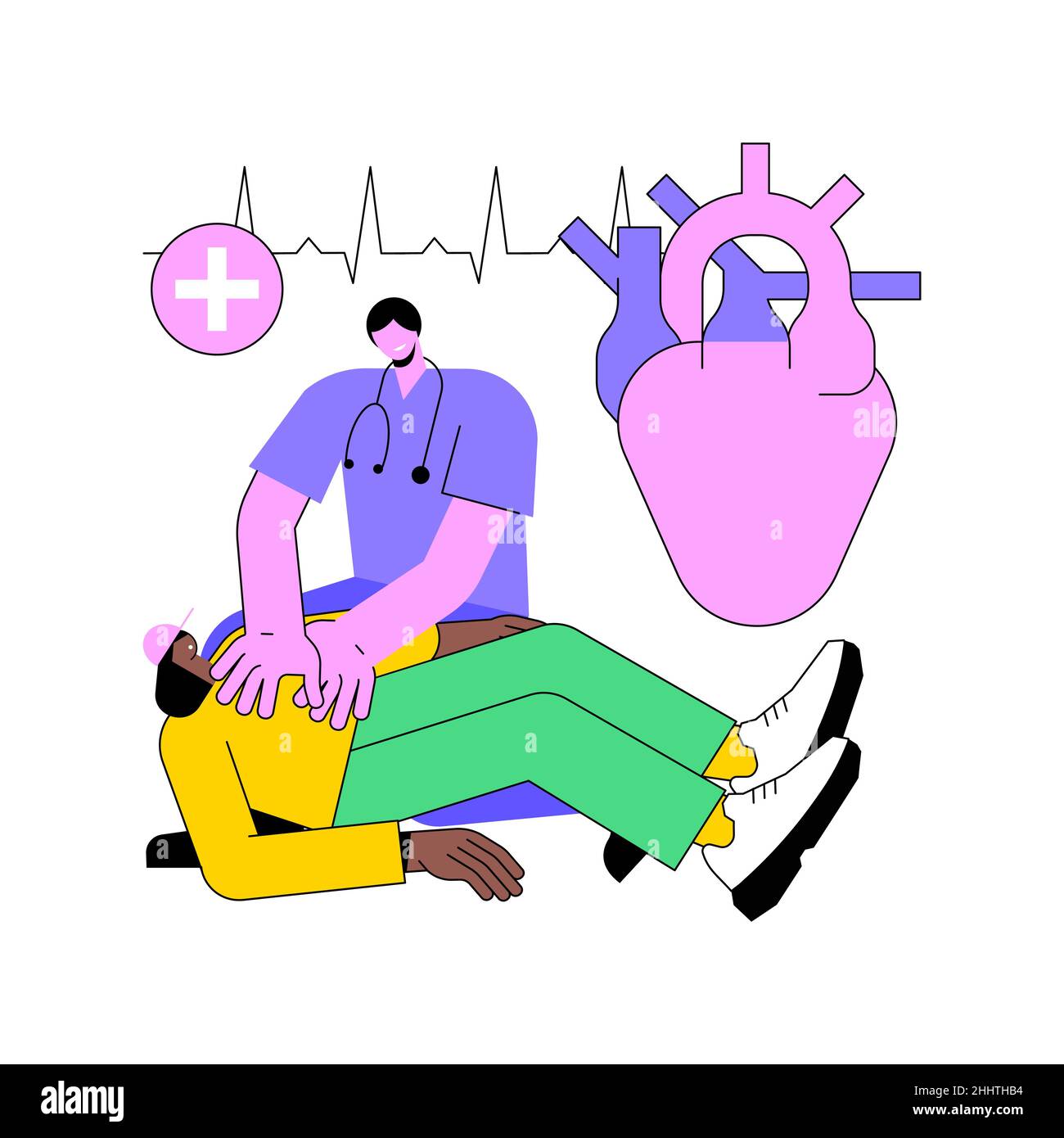 Réanimation cardiopulmonaire Banque d'images vectorielles - Alamy