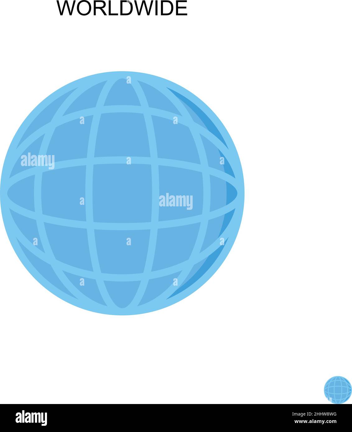 Icône vectorielle simple dans le monde entier.pictogramme moderne de ...