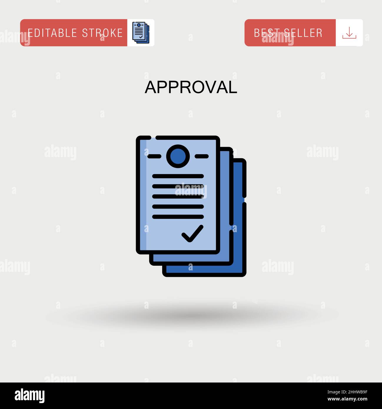 Symbole d'approbation Banque d'images vectorielles - Alamy