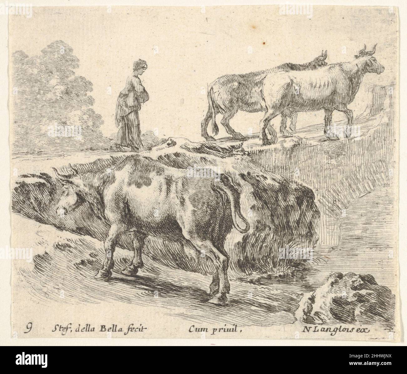 Paysanne avec une vache Banque de photographies et d’images à haute ...