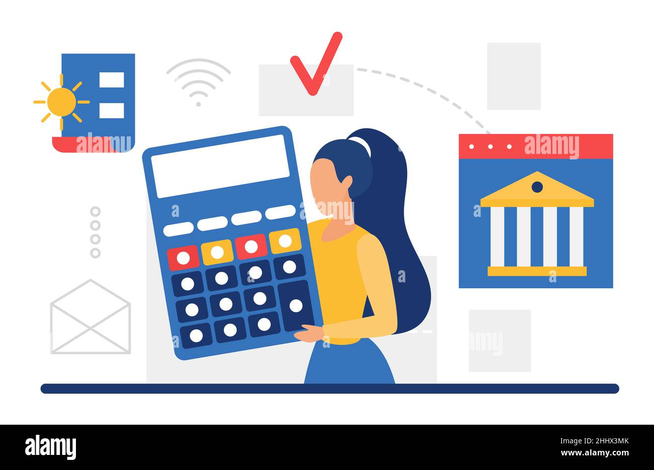 Accounting cartoon Banque d'images vectorielles - Alamy