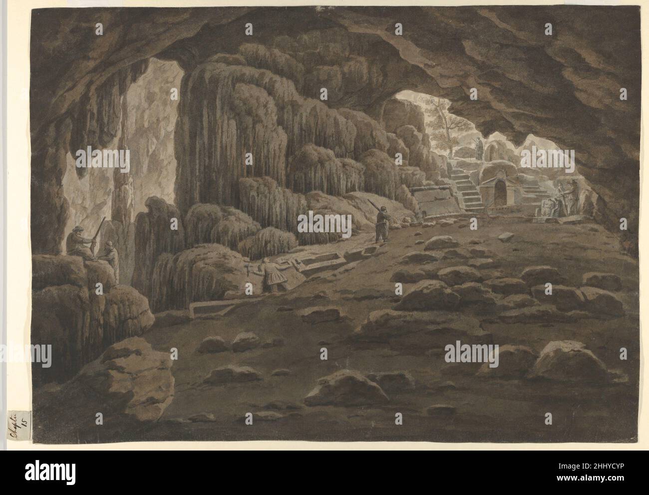 Grotte de Pan, près de Sunium, Grèce 1805 Simone Pomardi Italien en ...