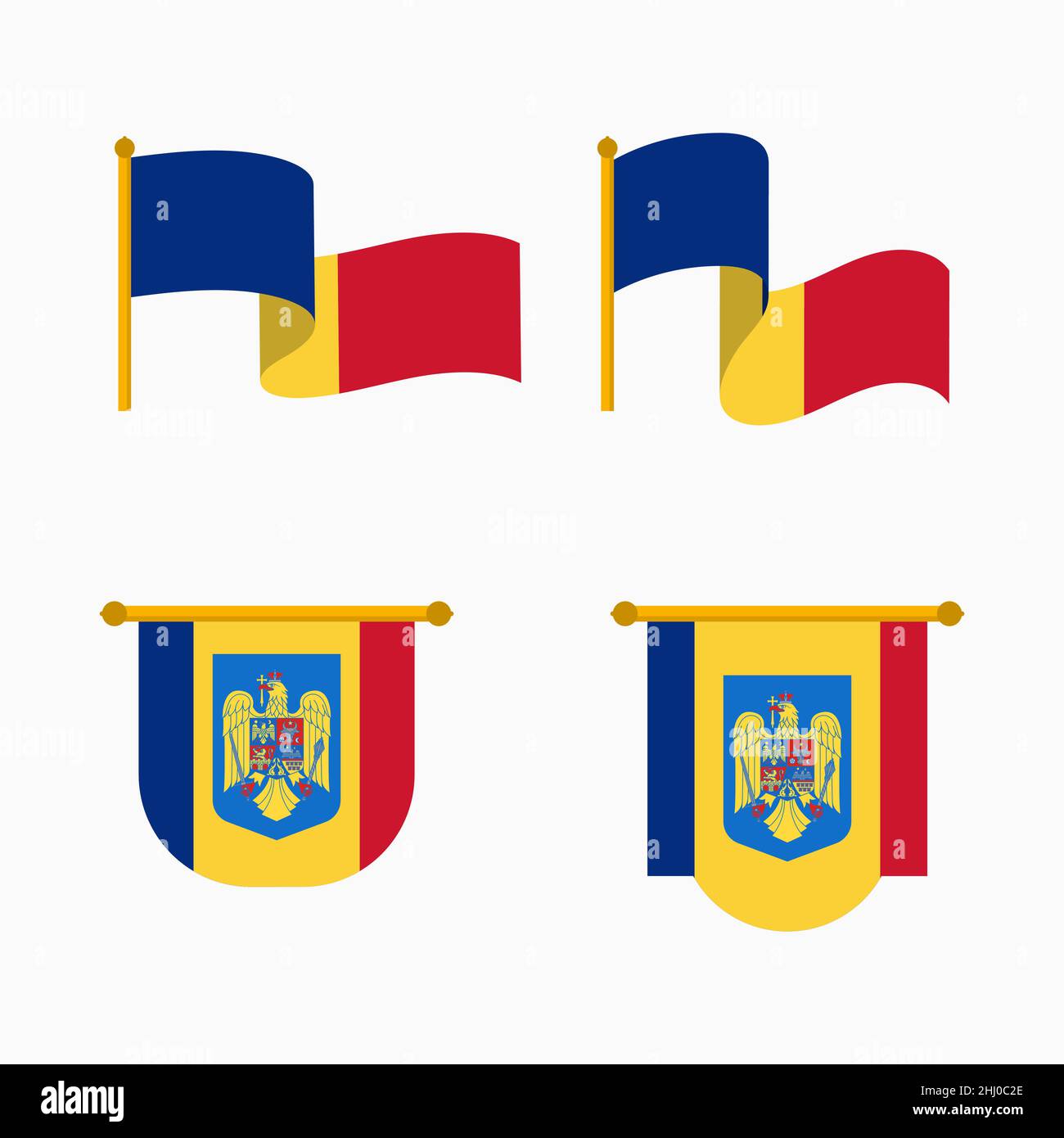 Drapeau roumain Banque d'images vectorielles - Alamy