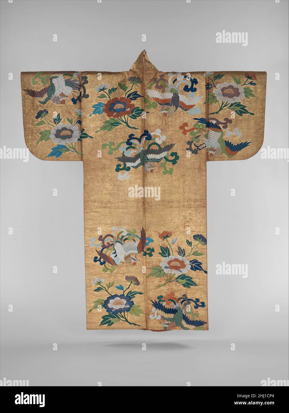 Noh Costume (Nuihaku) avec Phénixes et pivoines deuxième moitié 18th ...