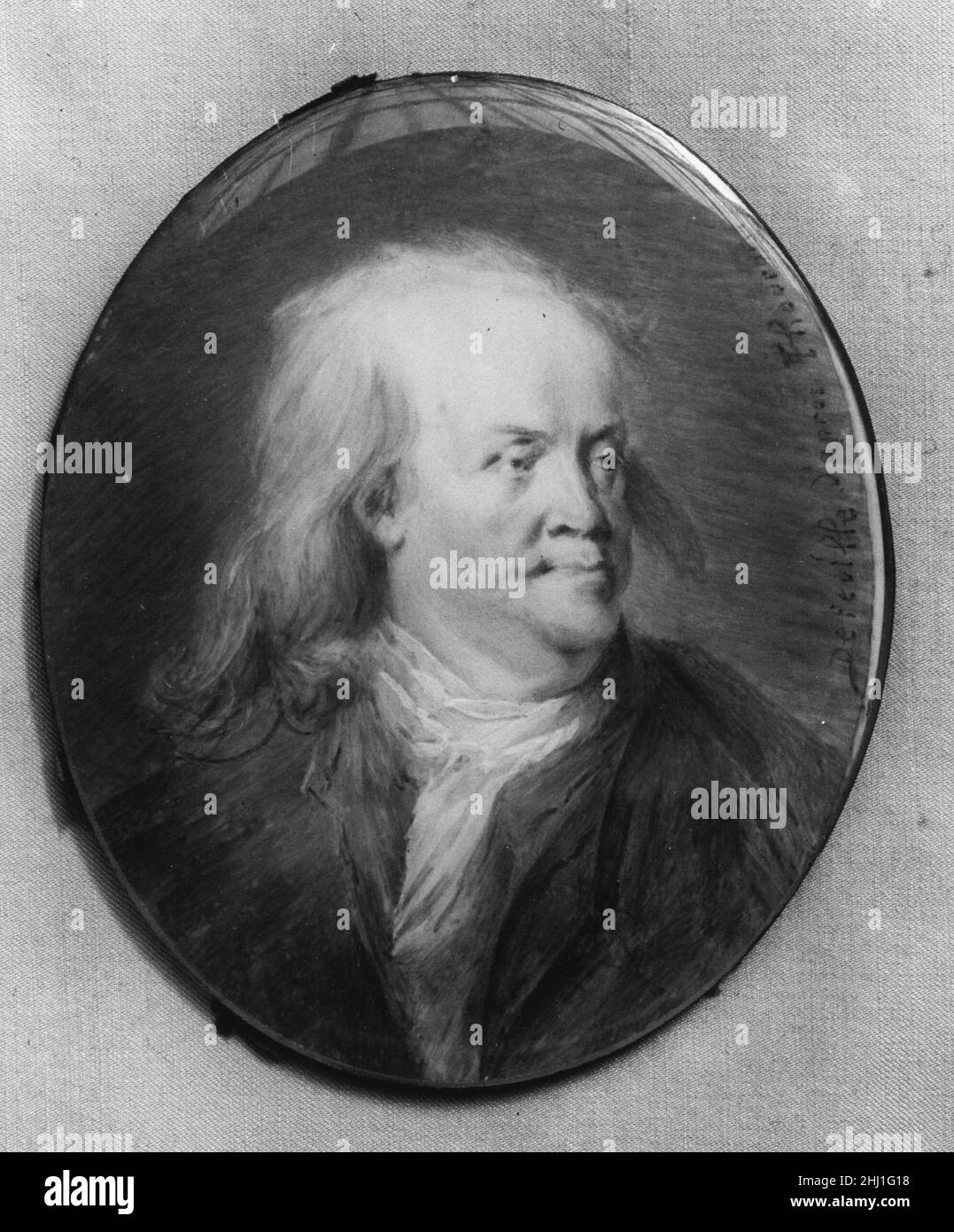 Plaque Portrait de Benjamin Franklin 1800–1883 Louis Benjamin Huber ...