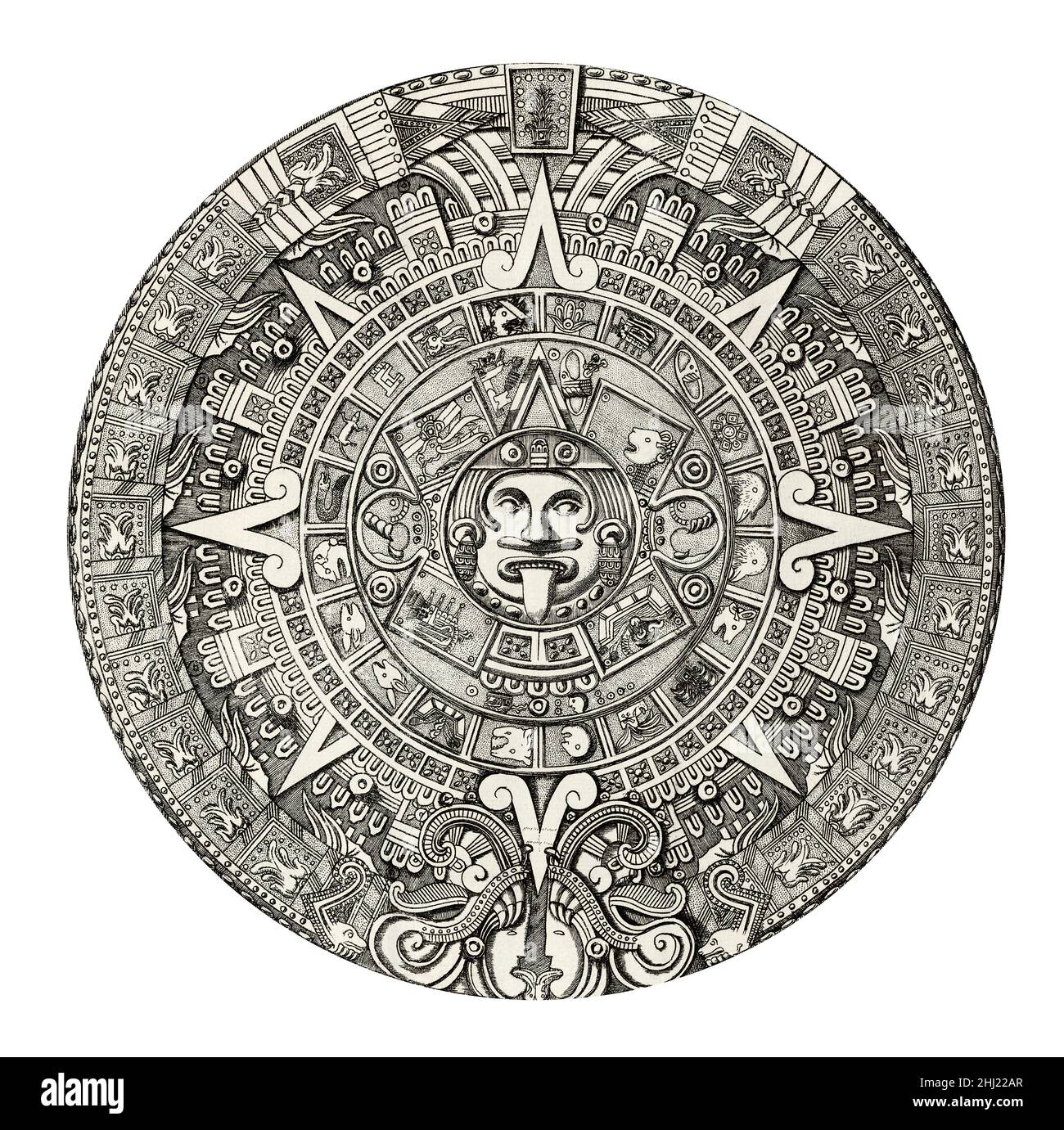 Calendriers aztèques Banque d'images détourées - Alamy